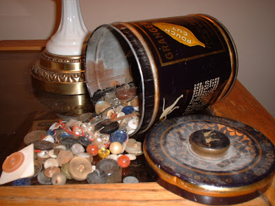 Flipside: Treasure Chest Thursday--Hughes Button Can and Buttons