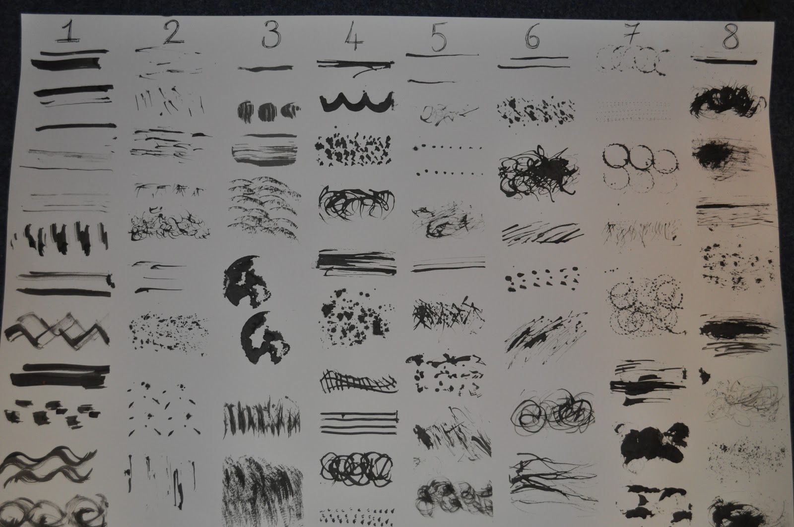 Foundation Year Art Projects: Alternative Drawing Using Handmade Tools