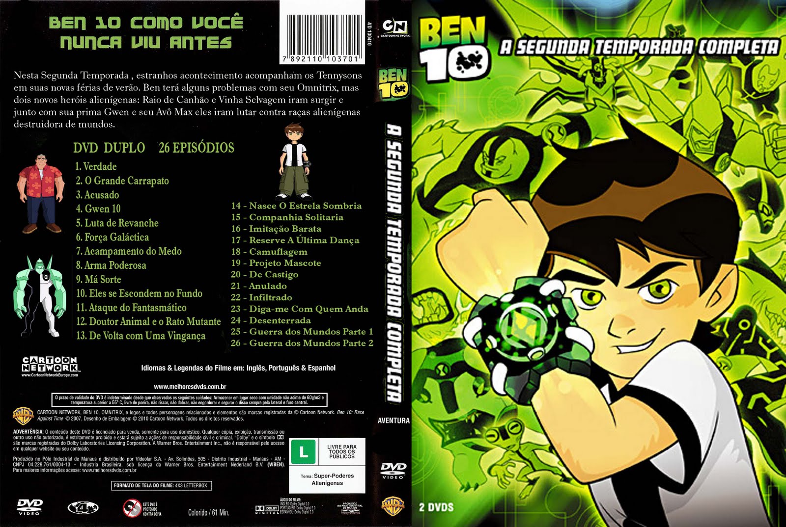 Ben 10 2ª Temporada Completa - Capas Covers - Capas De Filmes Grátis