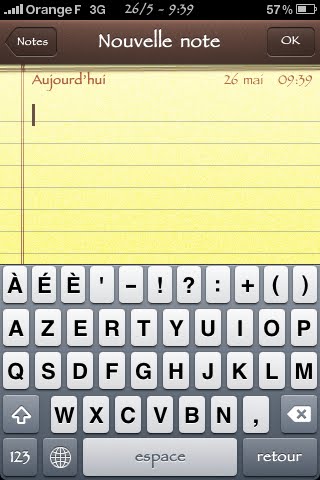 IPHONE NEWS: Un clavier en français