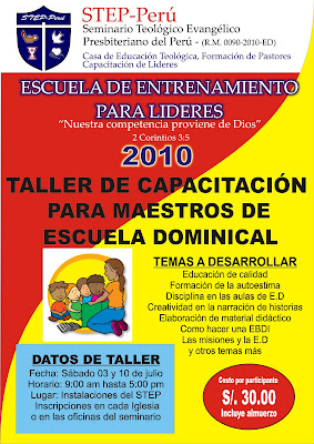 IGLESIA PRESBITERIANA DE JESUCRISTO EN EL PERU: TALLER DE CAPACITACION PARA MAESTROS DE ESCUELA ...
