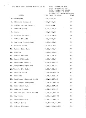 IHSA Cross Country State Meet Results