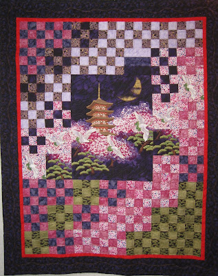 Oregon quilt: Purple 9 Patch Pizzazz -- Two versions