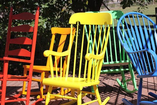 Gnome Sweet Gnome: Bright Rocking Chairs