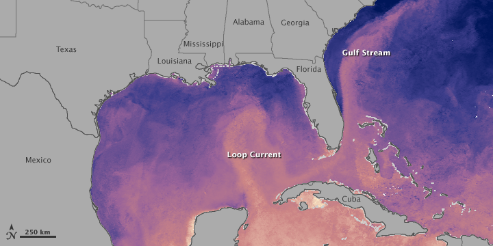 Gulf Coast Post: NASA Images show Gulf Oil Slick Approaching Loop Current