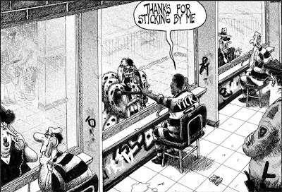 ALL AROUND THE NEWS: CARTOON OF MICHAEL VICK IN JAIL