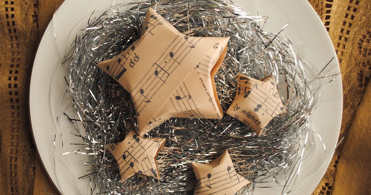 DIY MUSIC SHEET STARS!