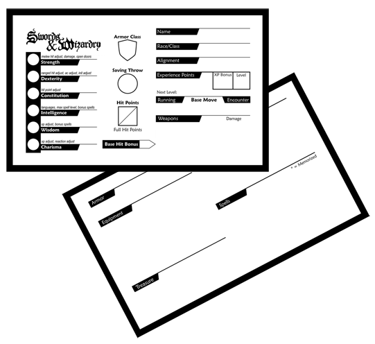 Kingdoms in Trevail: Another S&W Index Card Character Sheet