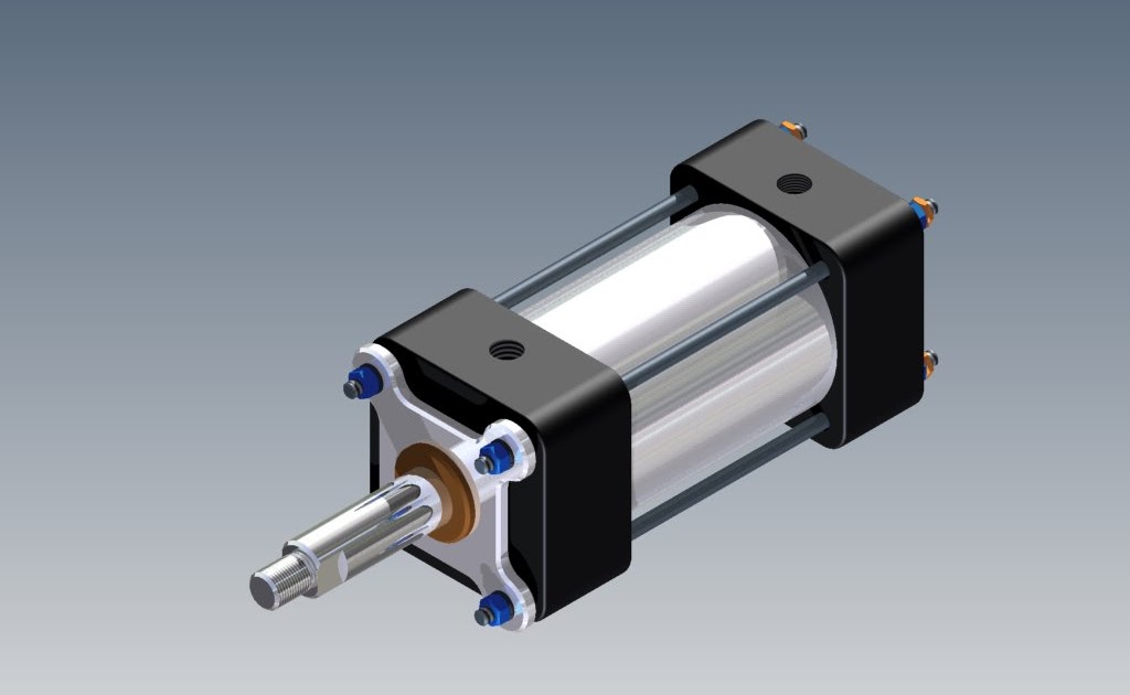 Diseño Industrial 3D: Cilíndro Neumático