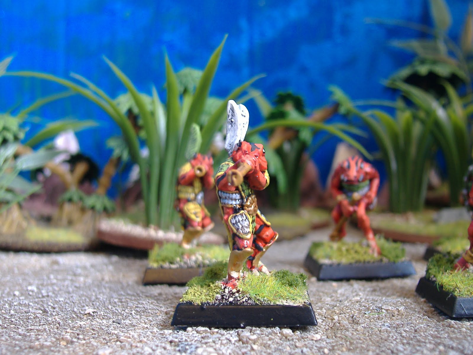 Jon's wargames minis: Warrior frogs - first unit