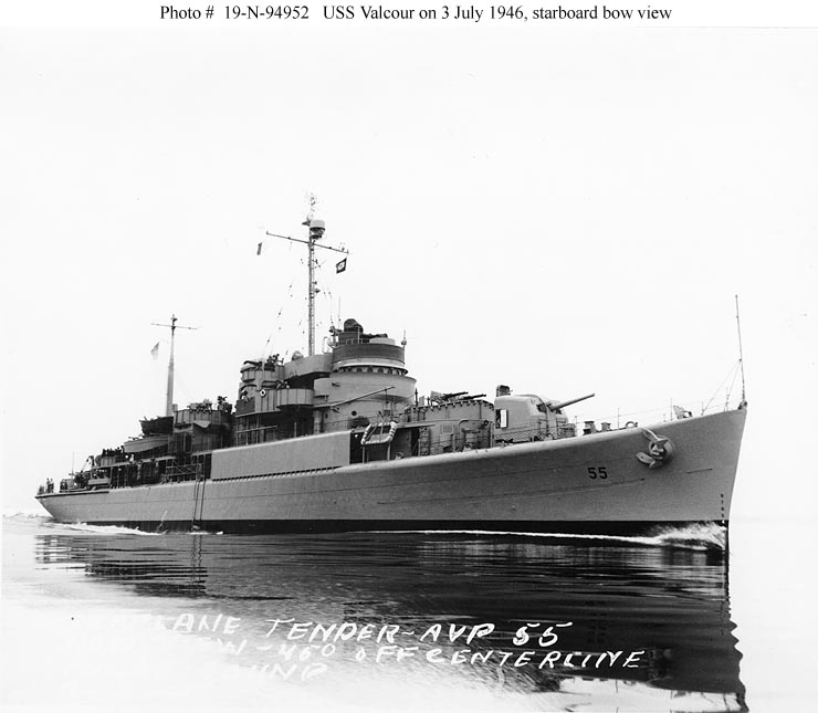 Naval Warfare: USS Valcour (AVP-55, AGF-1)