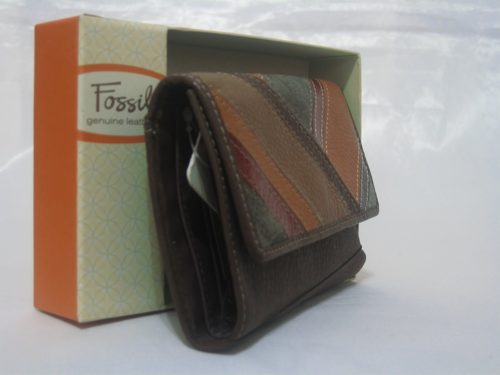 Boutique Malaysia: FOSSIL patchwork multibrown WOMEN WALLET