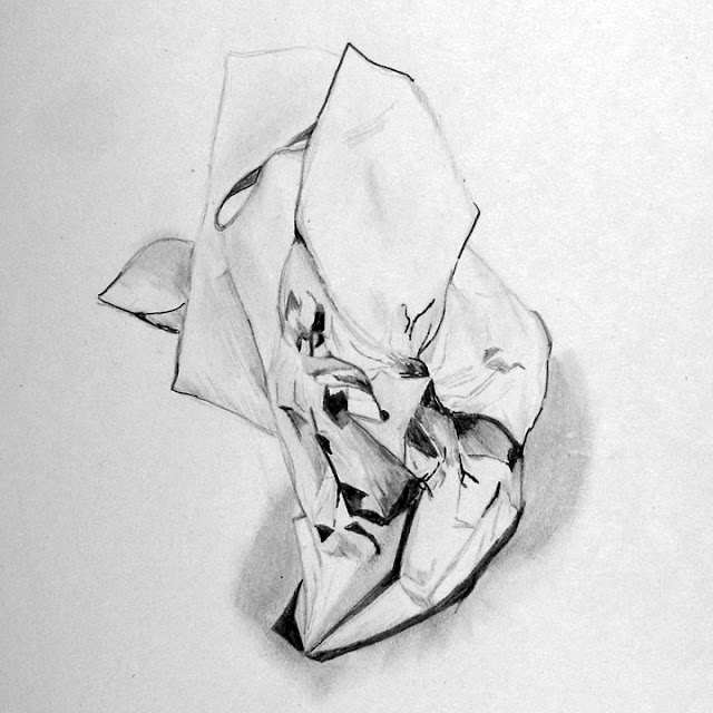 BYUH Drawing: Crumpled Paper Drawing