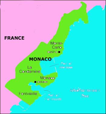 Around the World Maps: Monaco Map