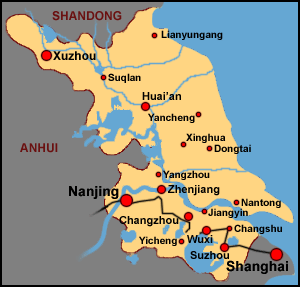 Around the World Maps: Jiansu Map