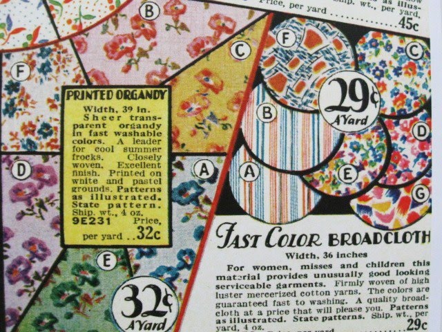 Retro Age Vintage Fabrics: Vintage fabric textile designs - 1929