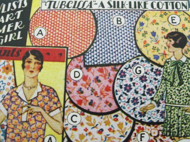 Retro Age Vintage Fabrics: Vintage fabric textile designs - 1929