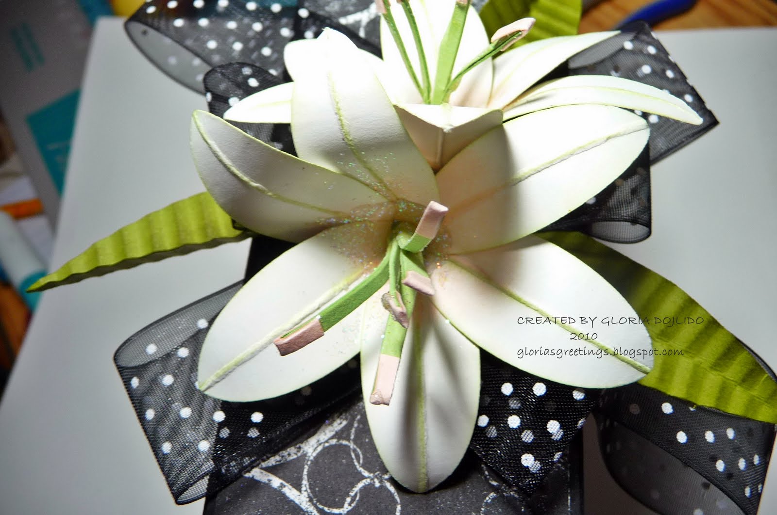 Gloria's Greetings: STATIONARY BOX & PUNCHED PAPER LILY