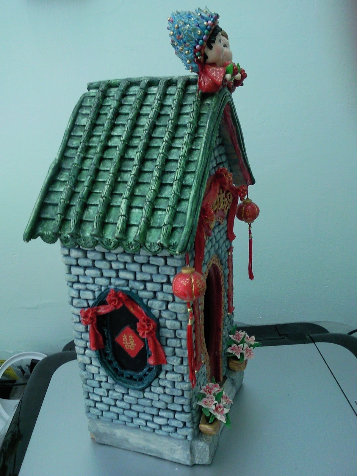 QQ Clay Art: Chinese Wedding Tissue Box (WTB0002)