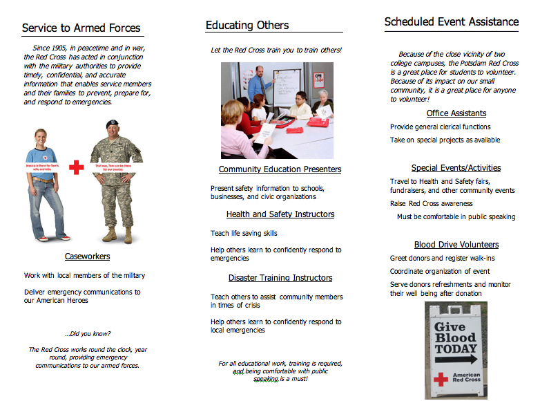 Writing For Mass Comm: Red Cross Volunteering Brochure