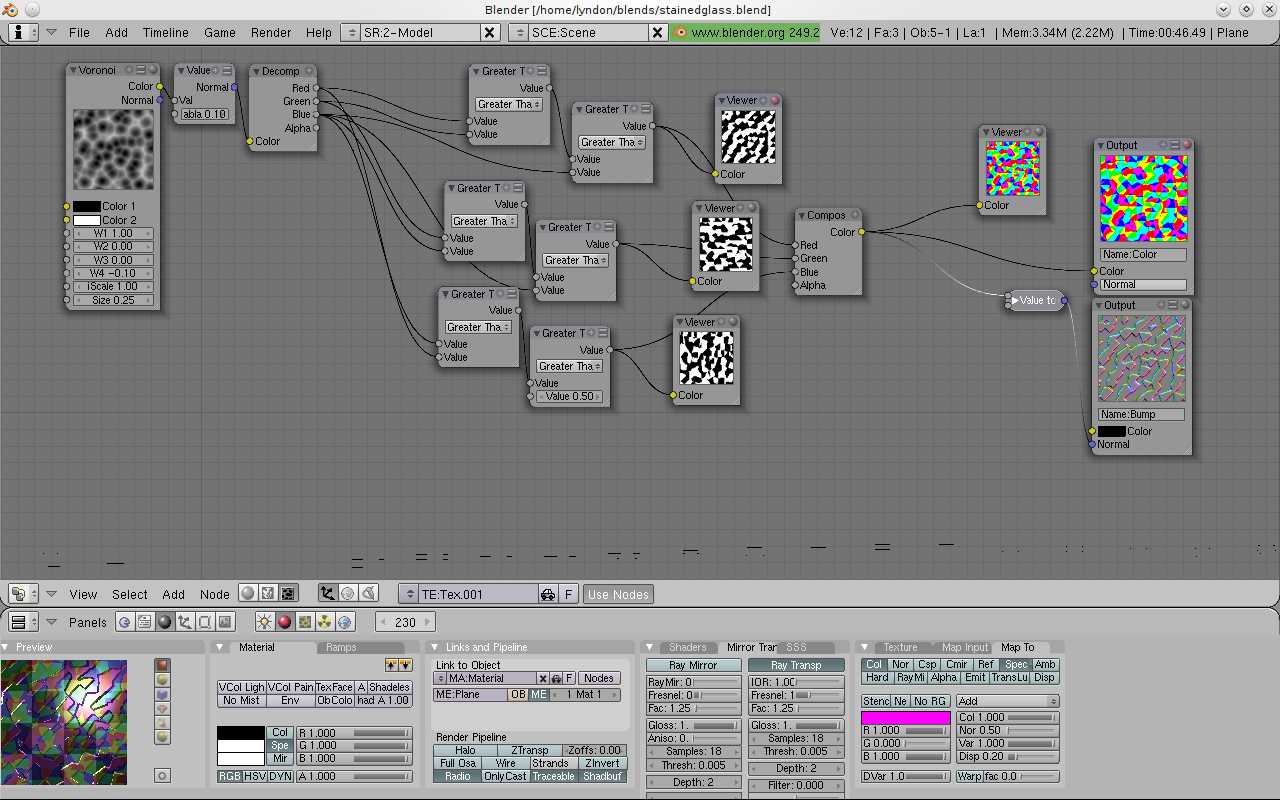 Digital Musings: Blender procedural texturing (texture nodes) - Stained ...
