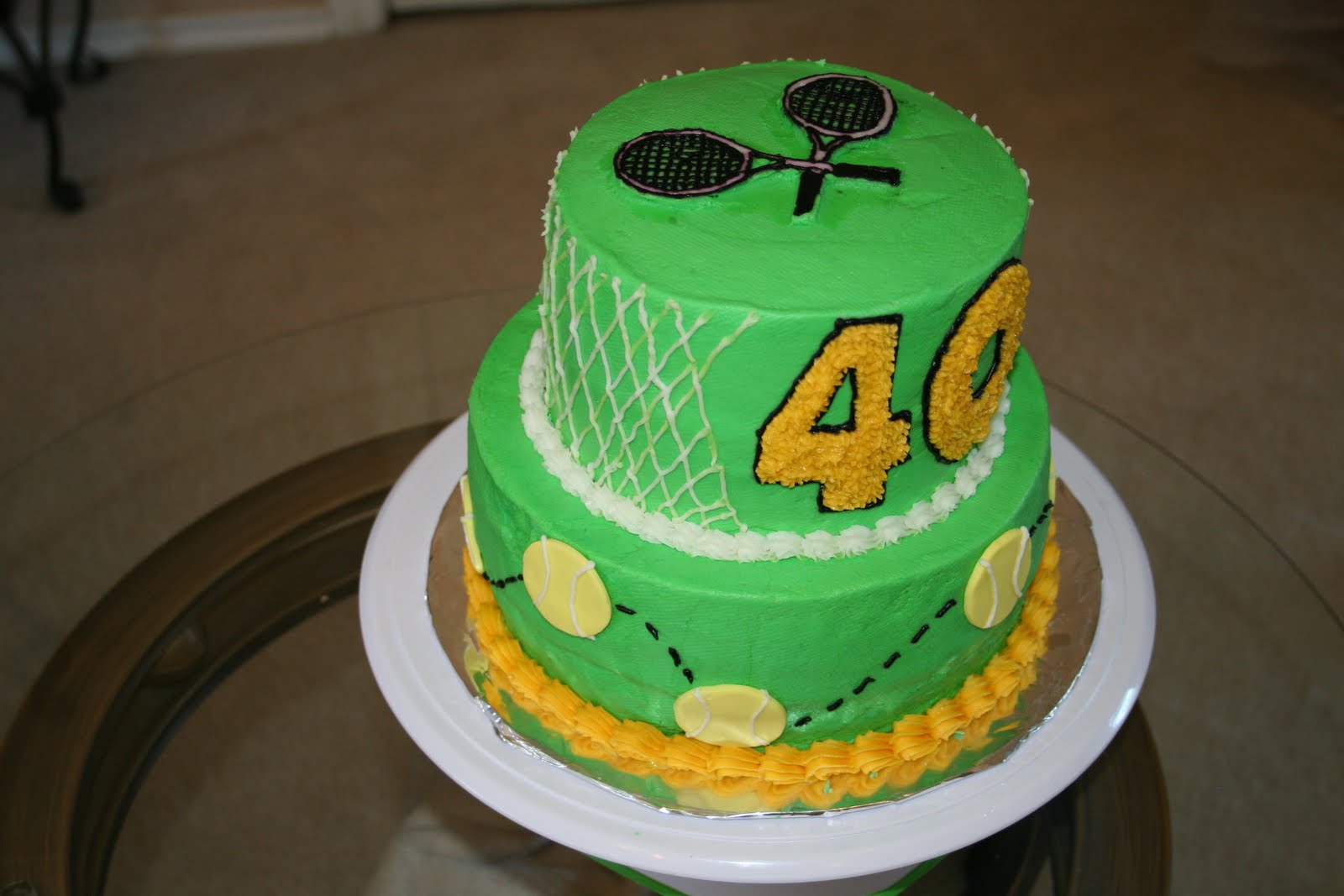 Rachel's Creative Cakes: 40th birthday Tennis Cake