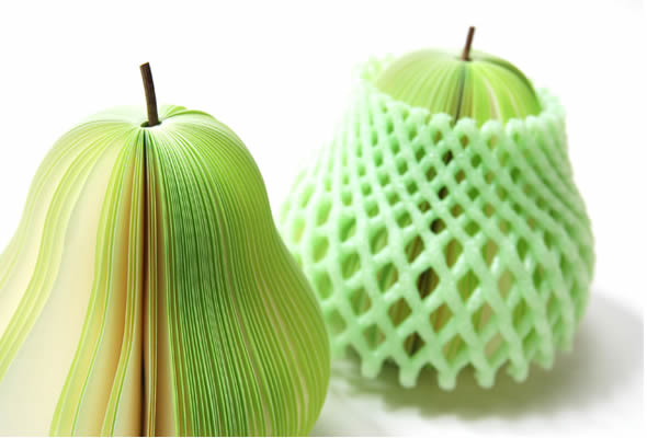 Post-it con formas de fruta