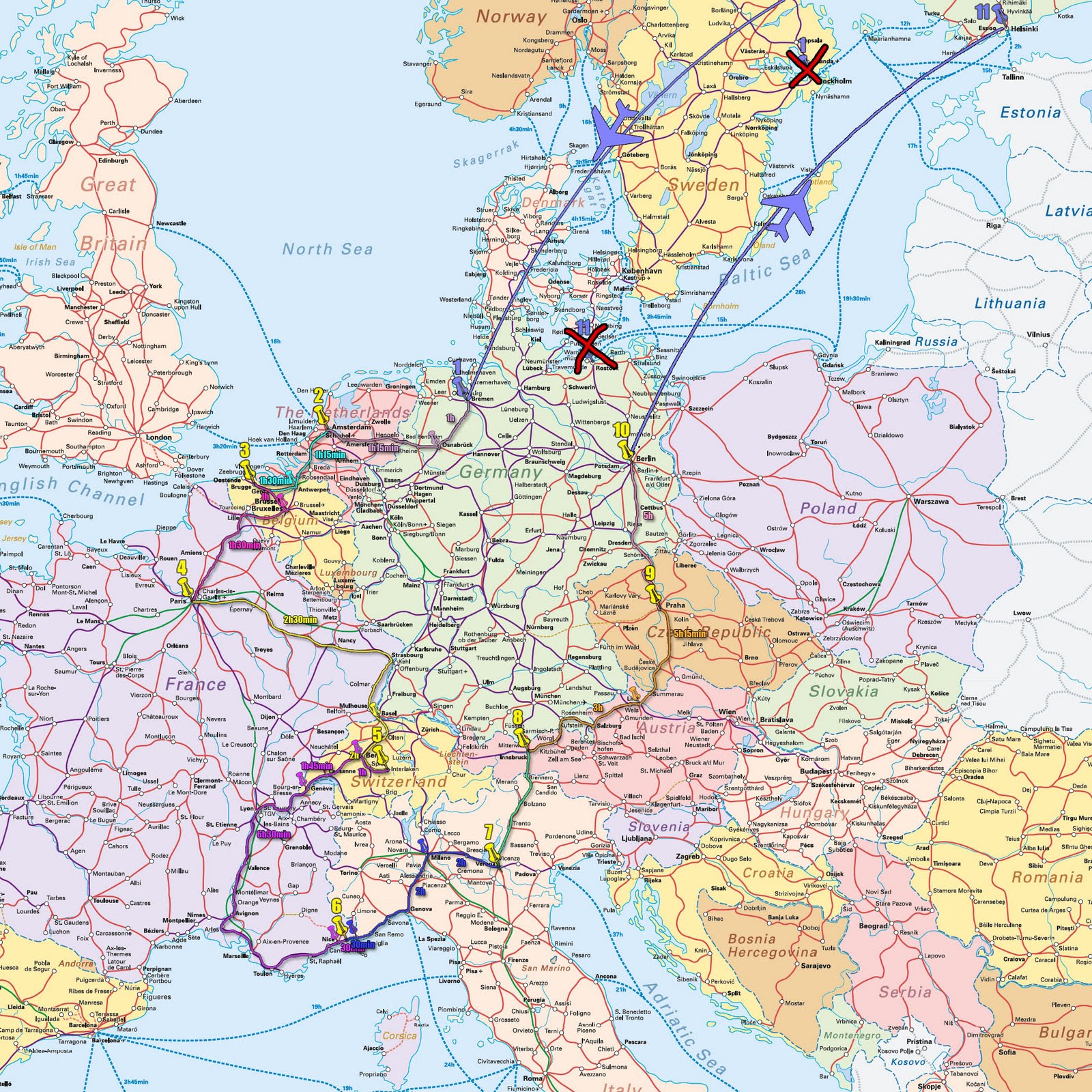 Through Europe - InterRail 2010: Reililiput ja uusi suunnitelma.