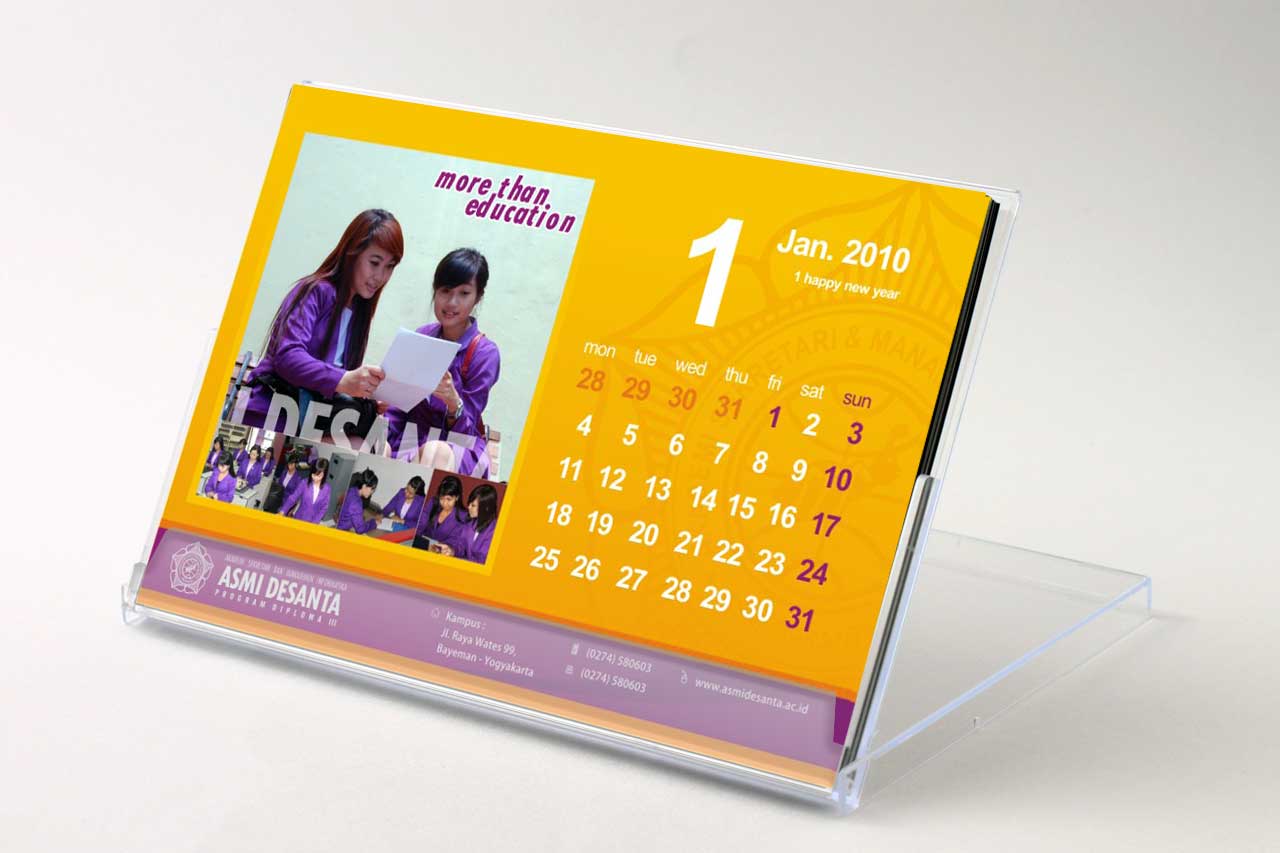 51+ Inspirasi Desain Unik Kalender Meja, Desain Kalender