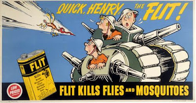 Crazy Body Painting: Flit insecticide Ad slogan : Quick, Henry, the FLIT!