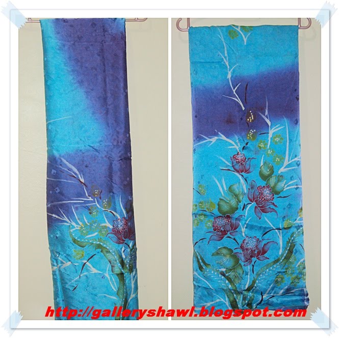 Galeri Shawl: Kain Sutera Batik Canting, Cop dan Ciffon