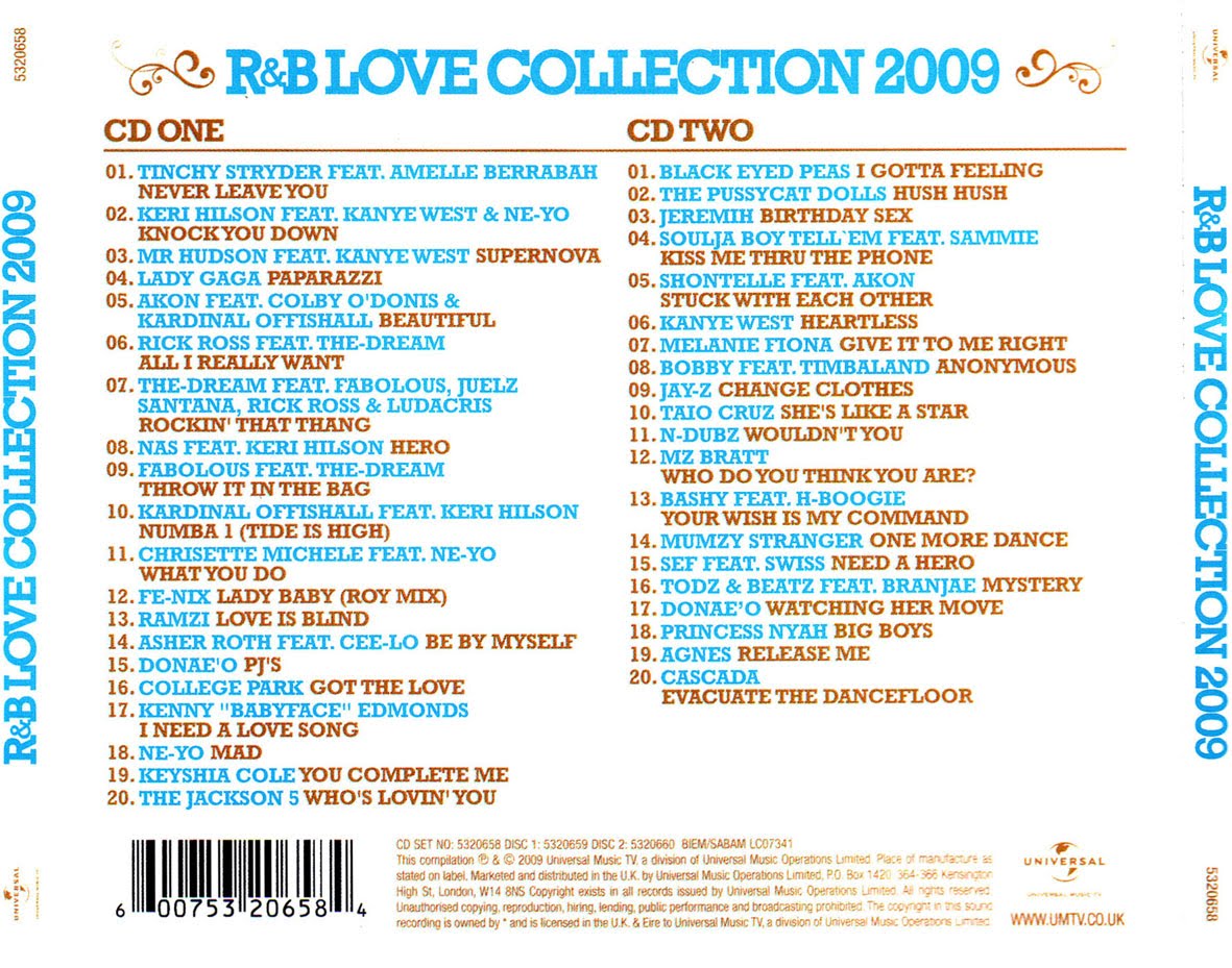 CARATULAS DE CD DE MUSICA: R&b Love Collection 2009(2009)