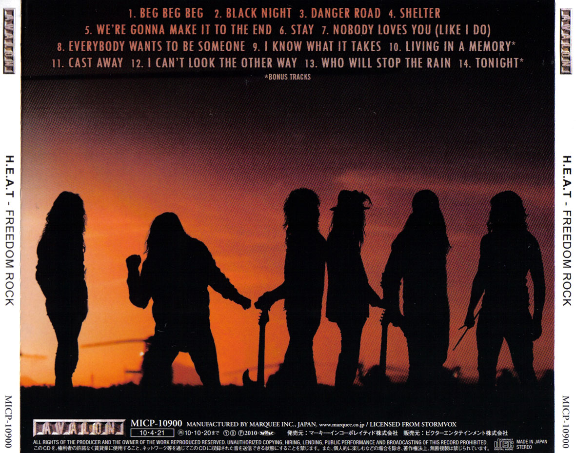 CARATULAS DE CD DE MUSICA: H.E.A.T. Freedom Rock(2010)