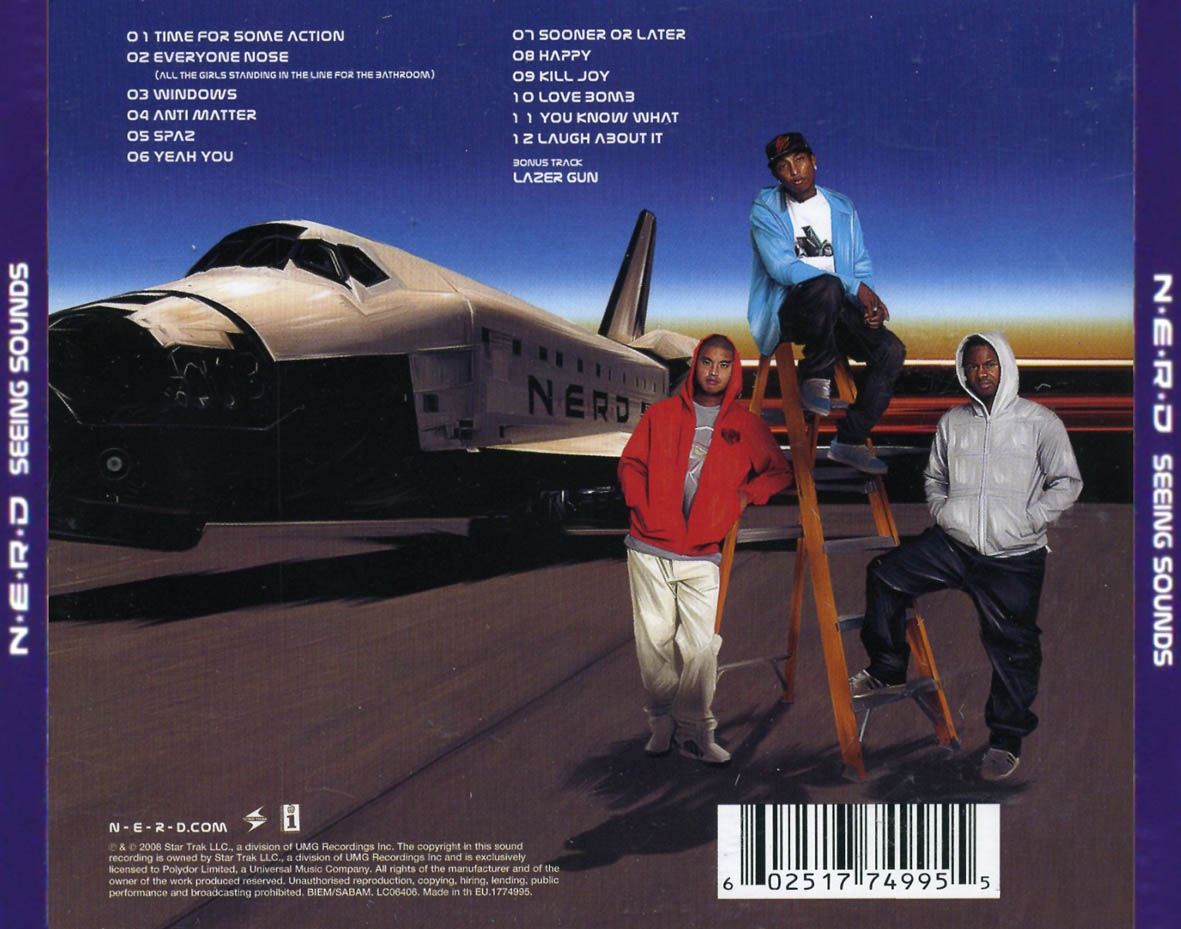 CARATULAS DE CD DE MUSICA: N.E.R.D. Seeing Sounds (2008)