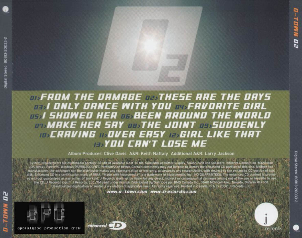 CARATULAS DE CD DE MUSICA: O-Town O2 (2002)