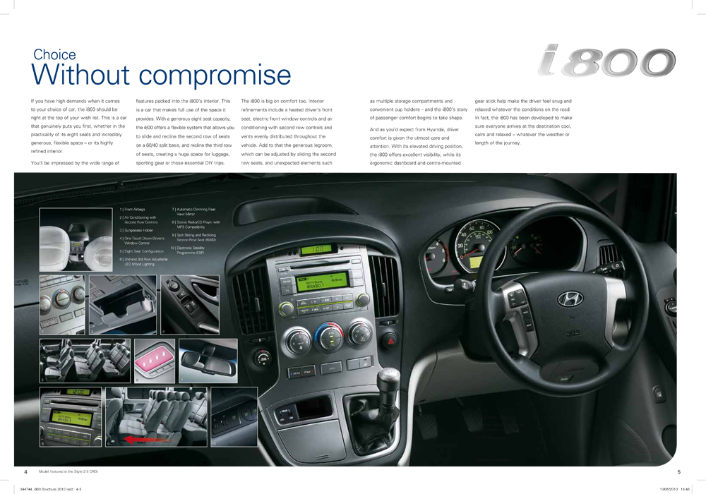 Hyundai Microsite: The Hyundai i800 people carrier.