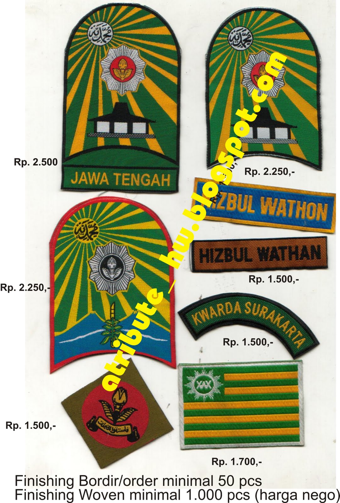 ATRIBUT HIZBUL WATHON: Katalog Atribute HW