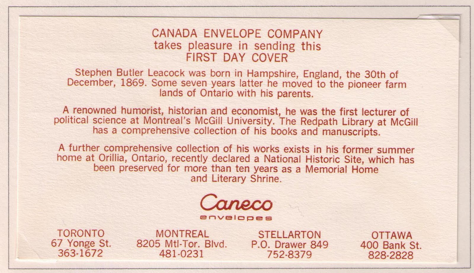 Postal History Corner