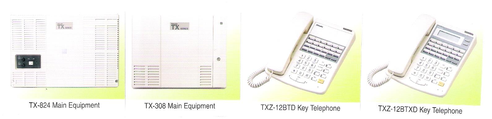 Telephone System: Nitsuko telephone system TX-308 TX-824 TX-2462 TXZ-824