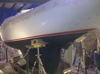 Alberg 30 sailboat project: Boot Stripe