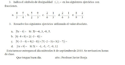 Las Matemáticas con el Profesor Borja: Matematicas I Desigualdades