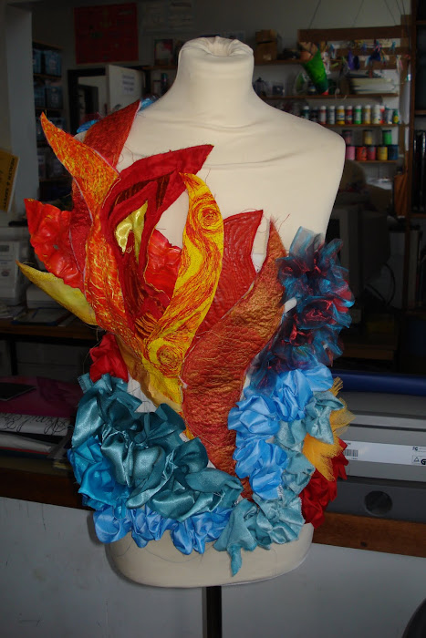 A level Art and Textiles: Textiles Rust finial piece