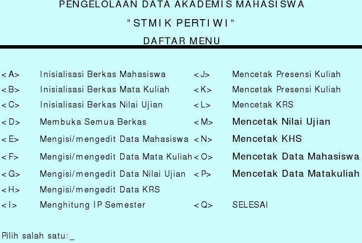 Fun With Learn: Sistem Menu