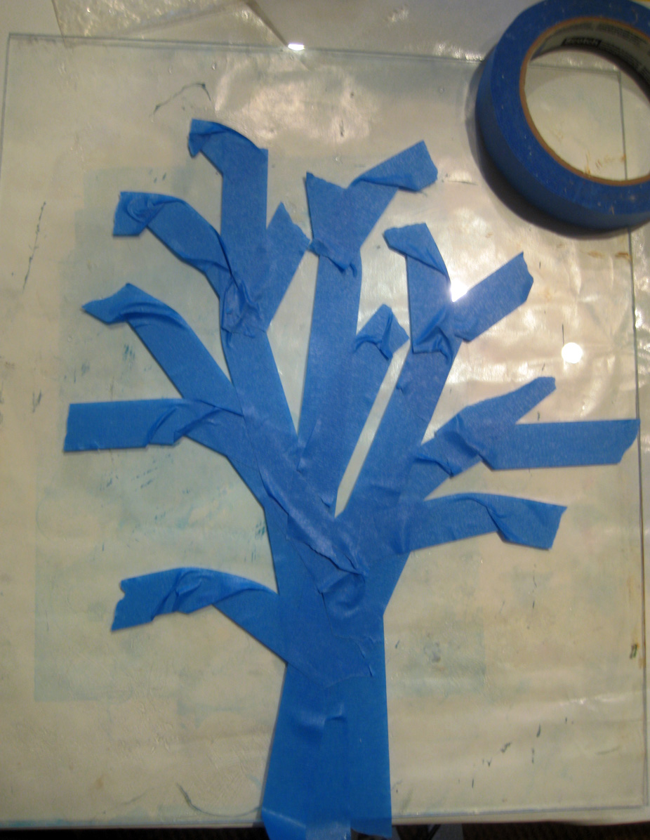 JaneVille: Tiny Tutorial: Mono-printing with masking tape