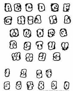 Buzz Graffiti: Bubble graffiti writing alphabet letter A-Z