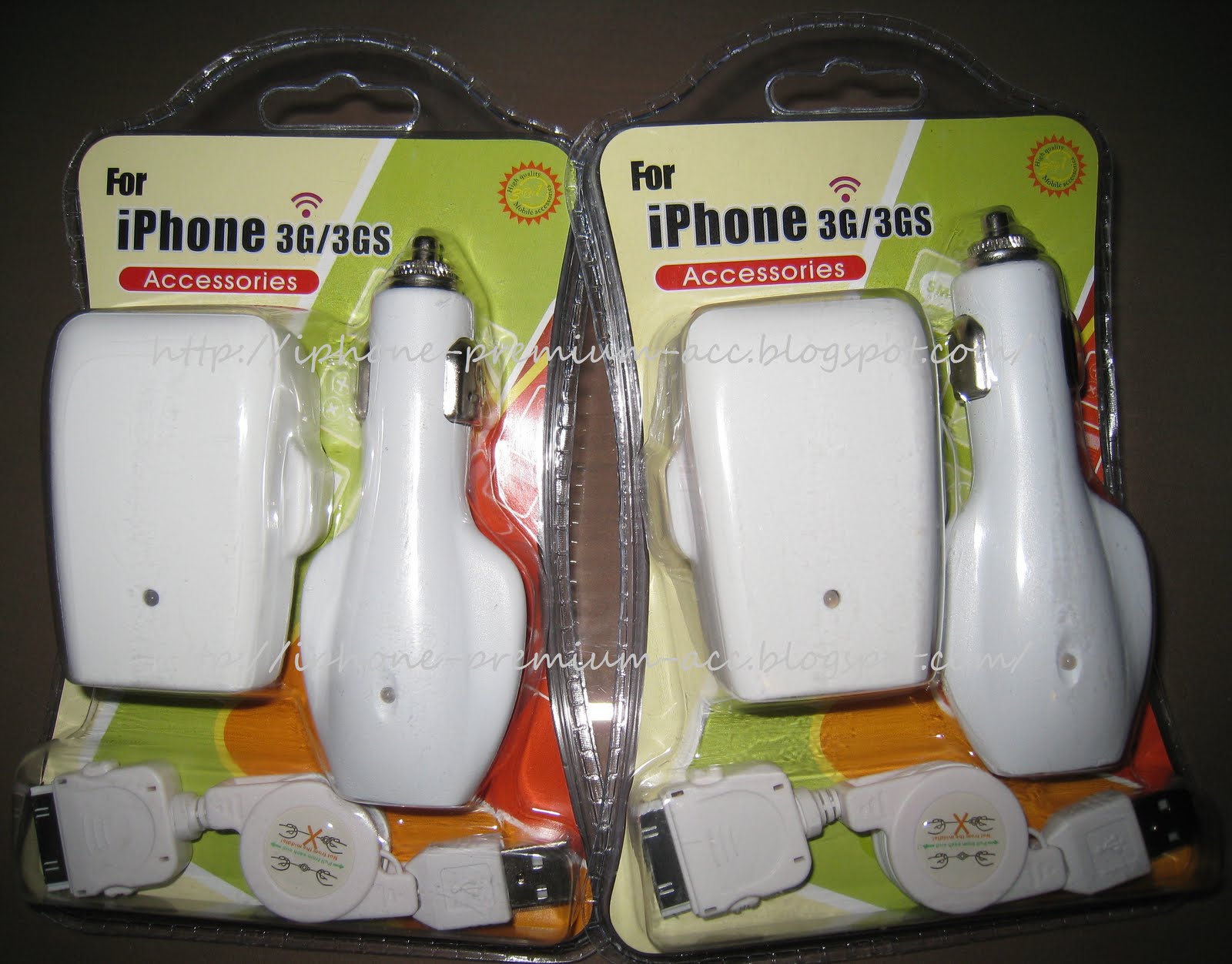 Mac Premium - iPhone 3G/3GS Store: USB Cable / Charger / Car Charger