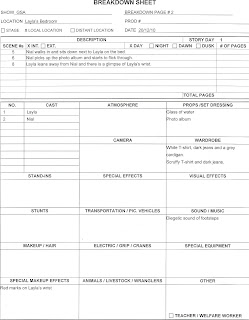 Pre-Production: Breakdown Sheets