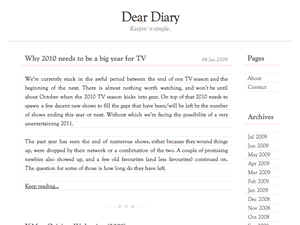Dear Diary theme » Free Wordpress and Blogger Template