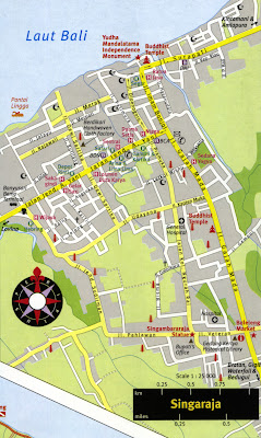 Bali Tourist Map: Singaraja Map