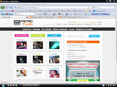 Metroflog: Nuevo diseño en metroflog